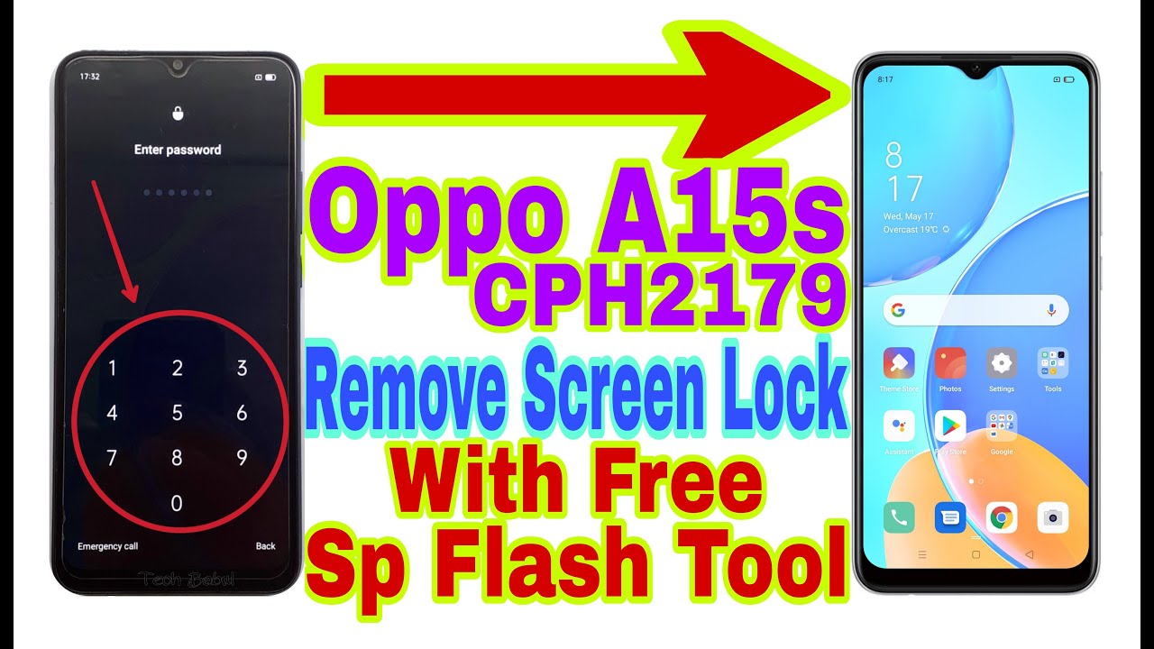 Oppo A15s (CPH2179) Remove Screen Lock 2023/With Free Sp Flash Tool | Unlock Pattern/Pin 100 ...