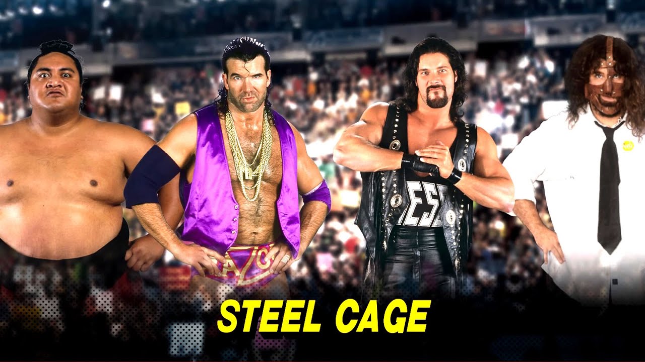 WWE 2K22 Yokozuna vs Mankind vs Razor Ramon vs Diesel - Steel Cage ...