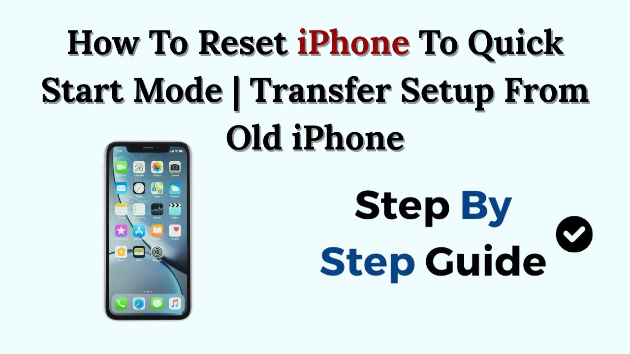 How To Reset iPhone To Quick Start Mode | Transfer Setup From Old iPhone - YouTube