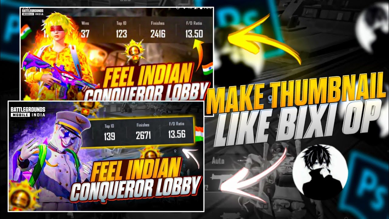 HOW TO MAKE THUMBNAIL LIKE BIXI OP 🥶 || @TheBixiOP LIKE THUMBNAIL 🤯 ...