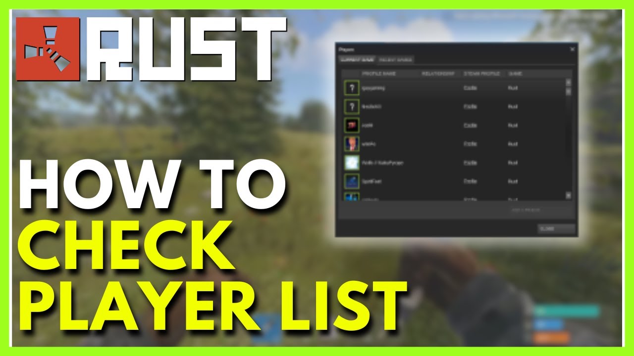 How to Check the Player List in Rust (Full Guide) - YouTube