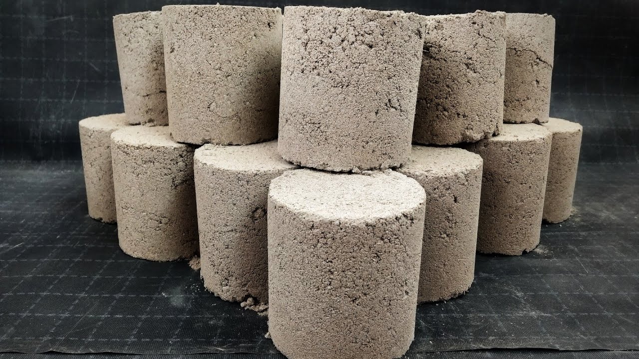 Crumbling cement blocks | gritty sand + cement crumbles | crunchy sound ...