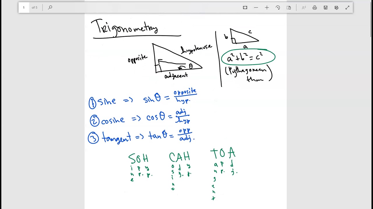 Math 96: Basic Right Triangle Trigonometry - YouTube