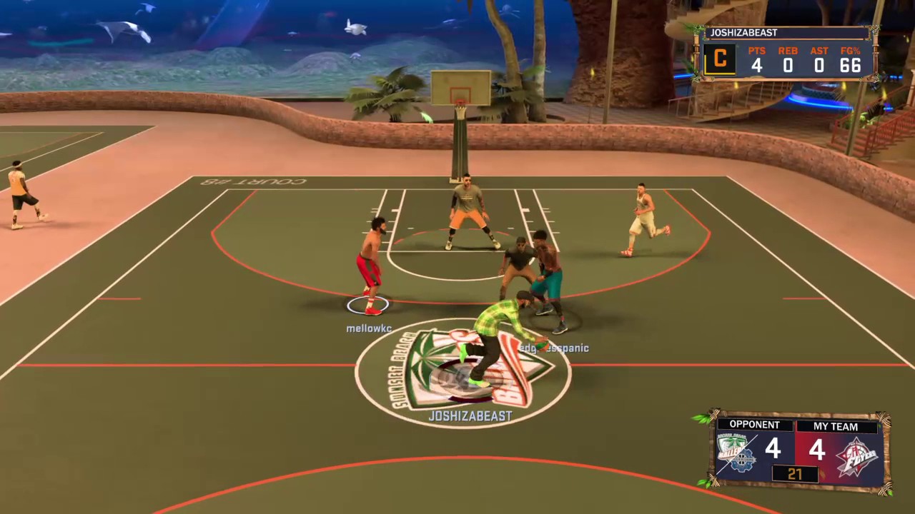 NBA 2k17 MyPark Double Rep Streaking - YouTube