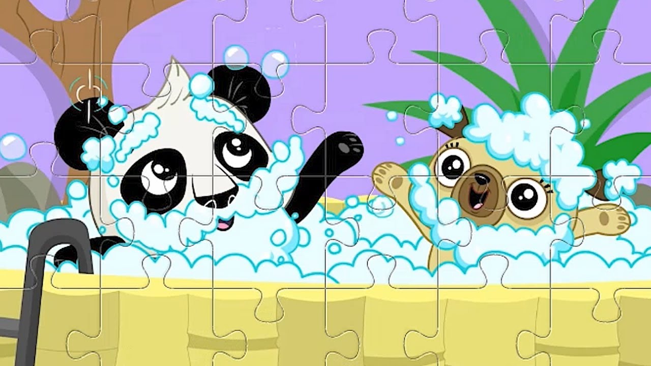 Puzzle Chip y Potato. Chip y Panda! 🐼 ¡Hora del baño! 🛁 Puzzles Para ...