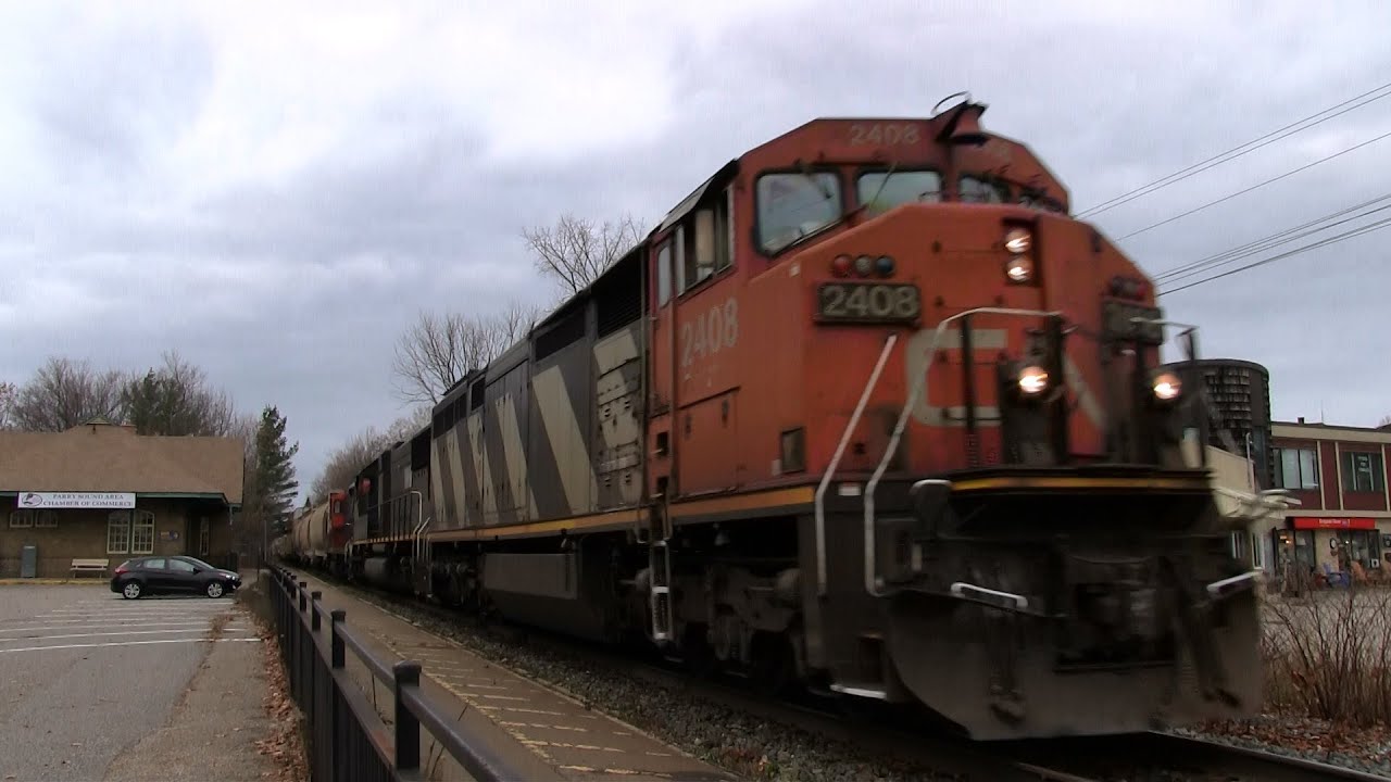 PN??! CN 2408 at Parry Sound (07NOV2013) - YouTube