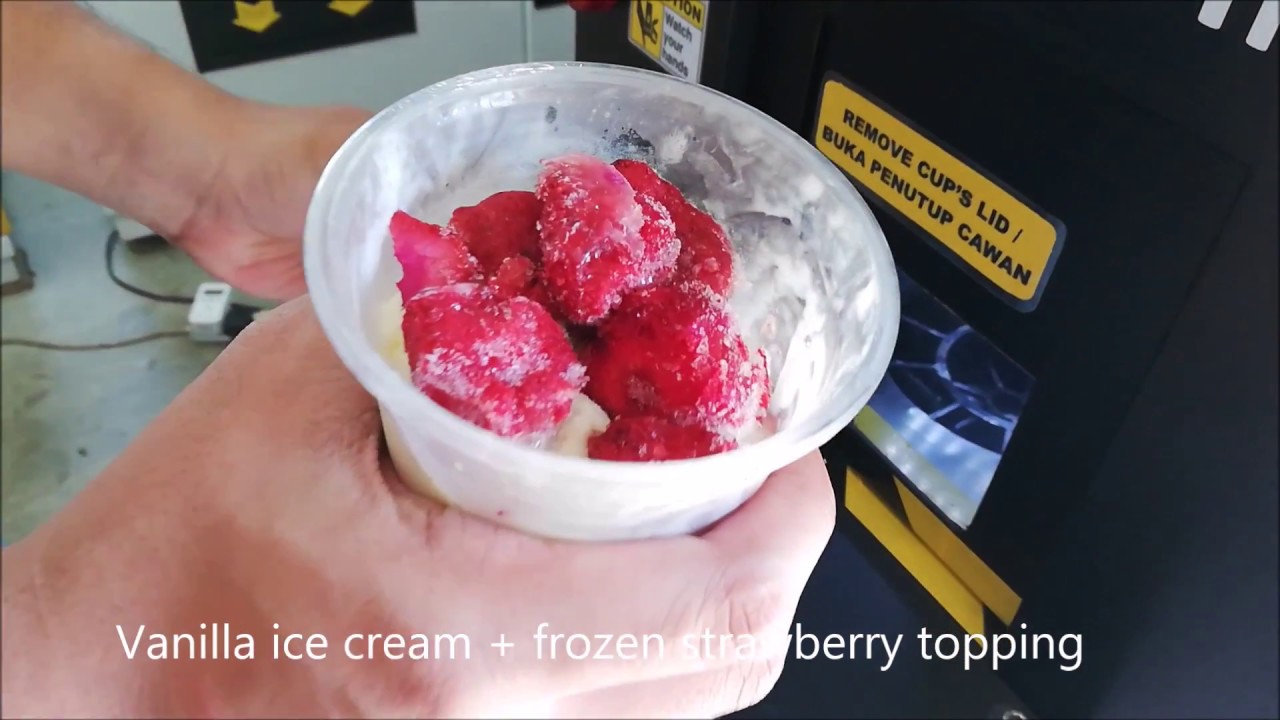 Fitgo milk shake vending machine trial run - YouTube