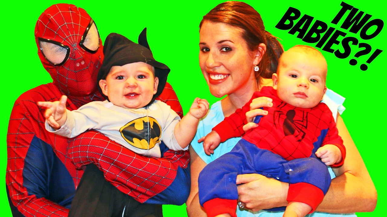 Spiderman Babysitting FAIL 2 BABIES Superhero Spider Man IRL Baby ...