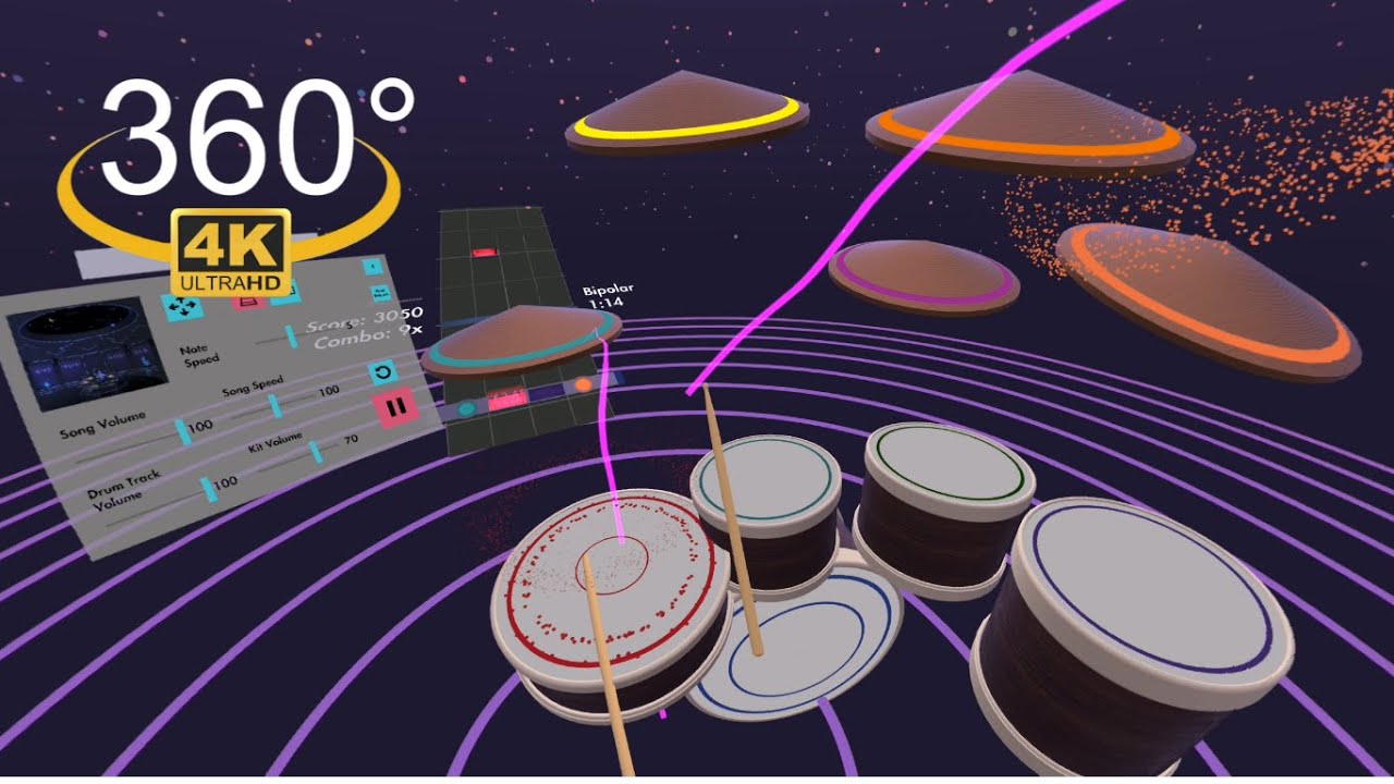 360 Video | Learn the drum set to the beat - YouTube