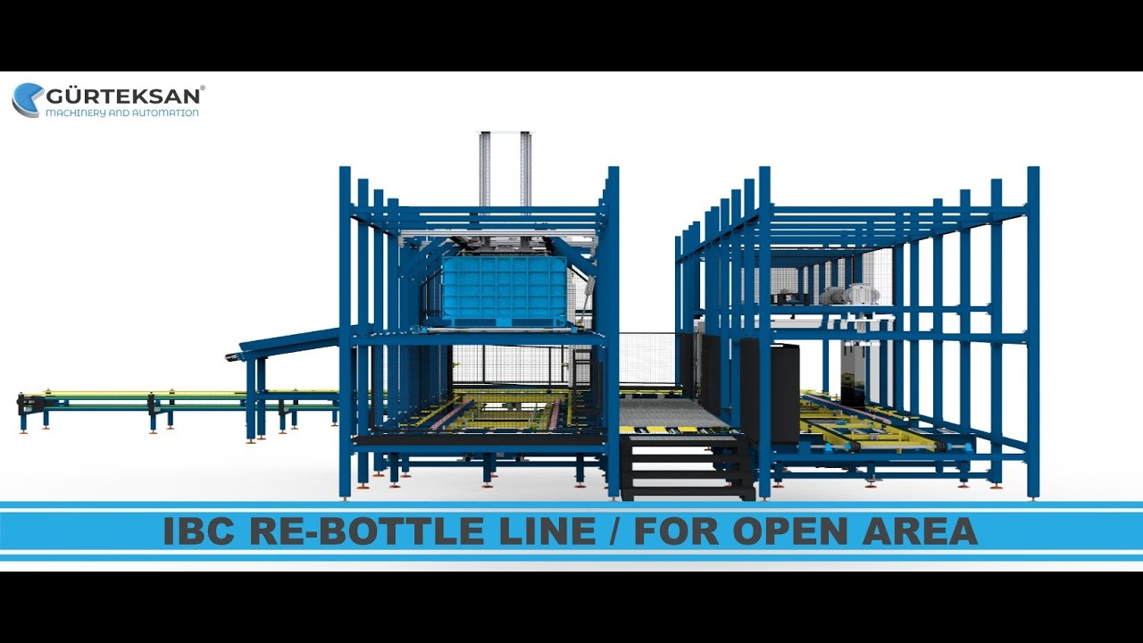 IBC RE-BOTTLE LINE FOR OPEN AREA - YouTube