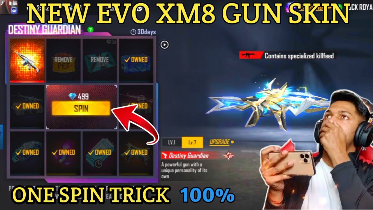 I GOT NEW DESTINY EVO XM8 SKIN 🤯 Max level 7 First XM8 Evo Gun Garena ...