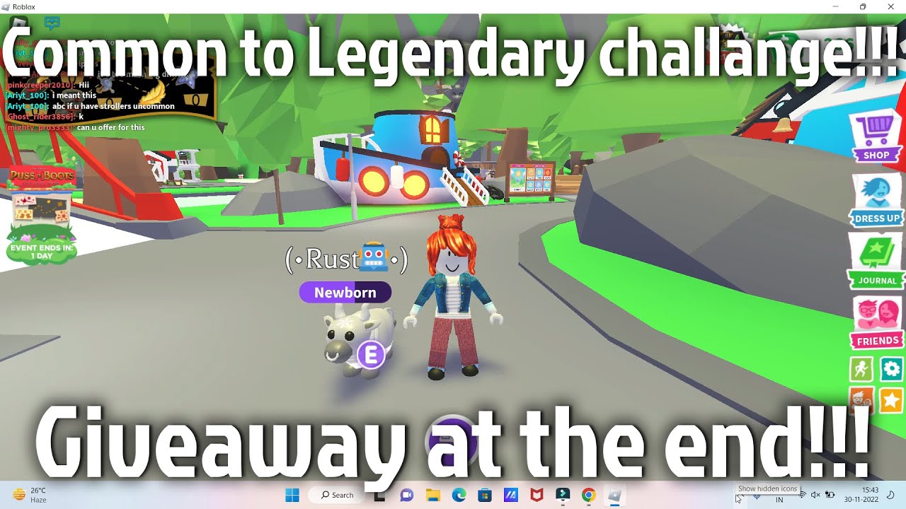 Doing the Common to Legendary Challenge *Giveaway at the end* !! Roblox ...