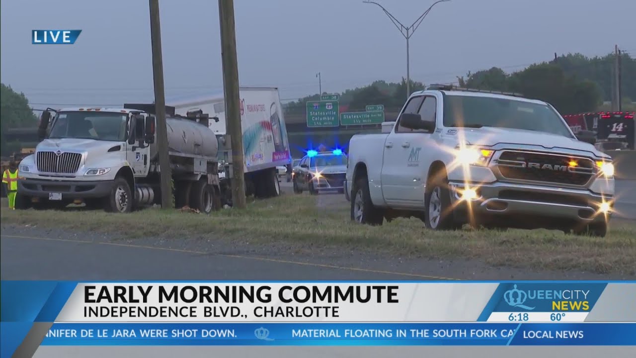 Wreck slowing down I-85N traffic near Graham: NCDOT - YouTube