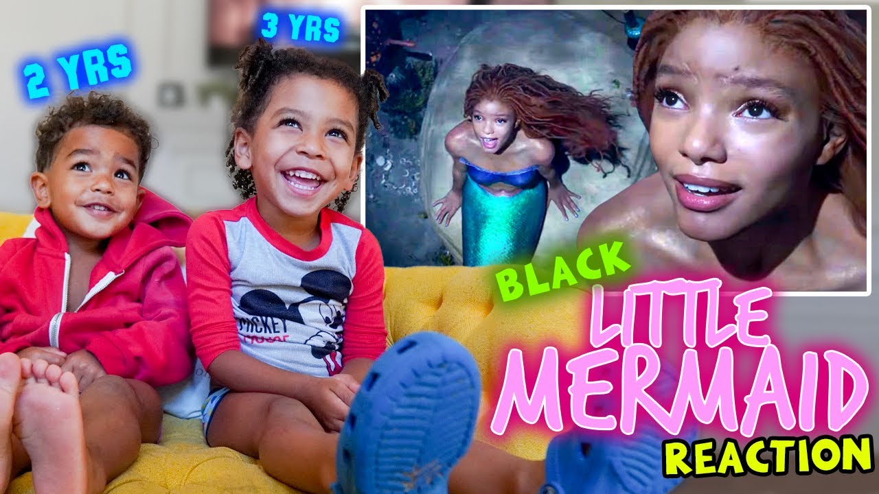 Our Kids React to THE BLACK LITTLE MERMAID TRAILER !! - YouTube