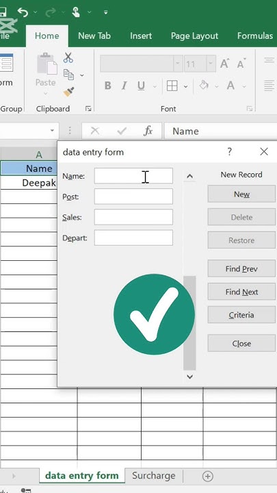 Advance data Entry tricks and tips in Ms - Excel . Excel #short #shorts #ytshorts #exceltips ...