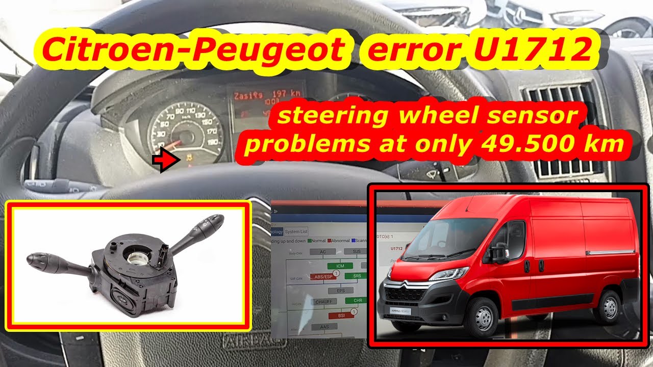 Citroen Jumper 2019-2021 .Steering wheel sensor error U1712. Problems ...