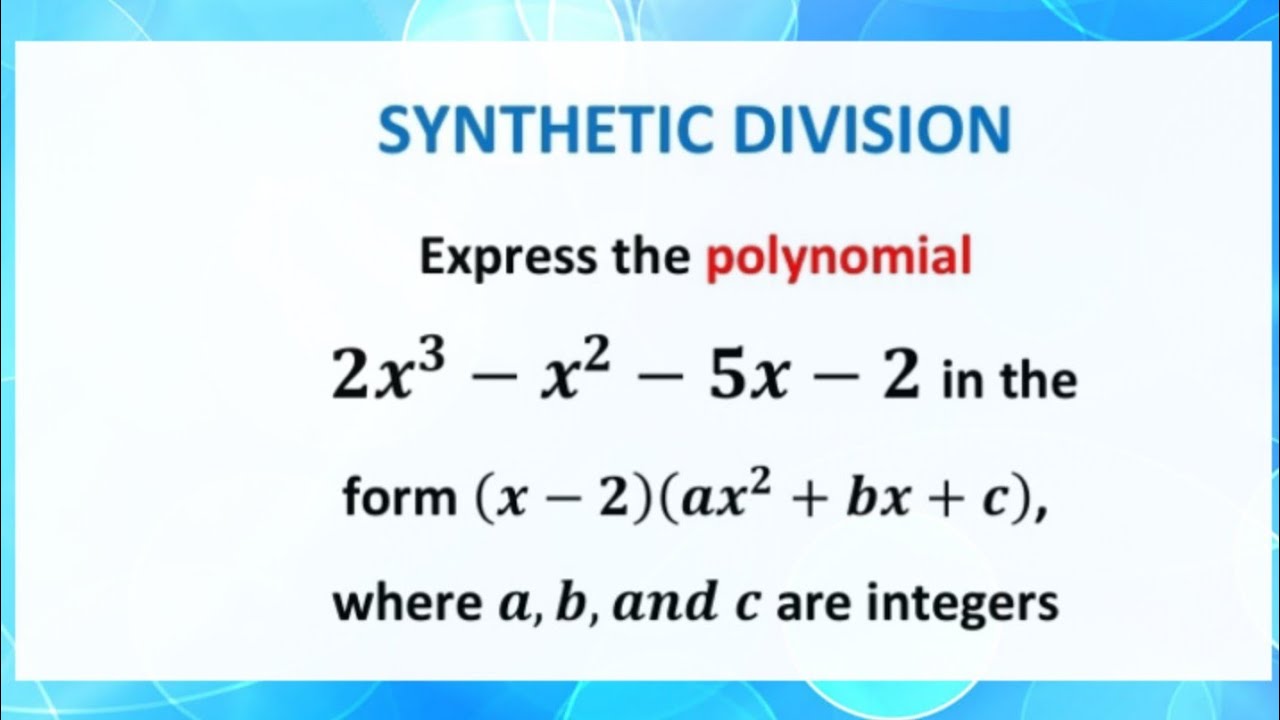 Factorisation of cubic polynomials: A level maths paper1 practice ...