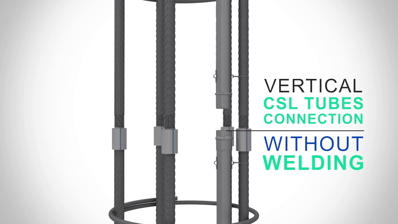 Sonitec V2 CSL tube & cage reconnection with Dextra couplers - YouTube