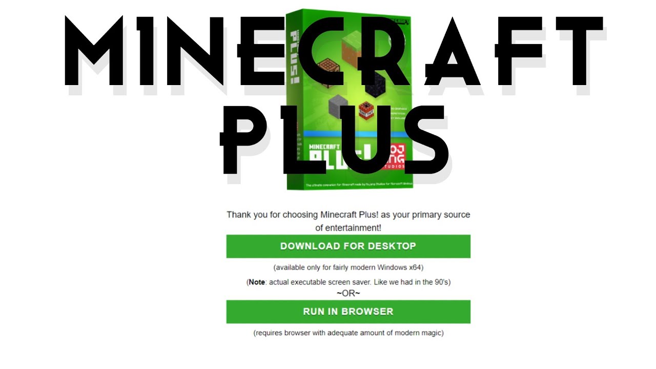 How to use Minecraft Plus (2021 Minecraft April Fool's Update) - YouTube