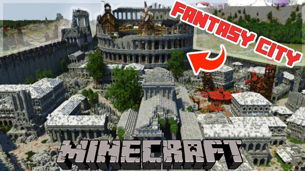 I Built a Ruined Fantasy City in Minecraft! - YouTube
