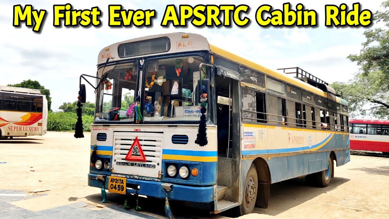 First ever APSRTC Exp Bus Cabin Ride | Mantralaya - Yemmiganuru - YouTube
