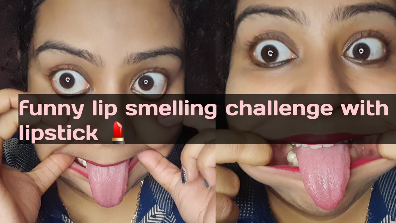 funny lip smelling challenge with lipstick 💄 @Vloger Sanchari #viral ...
