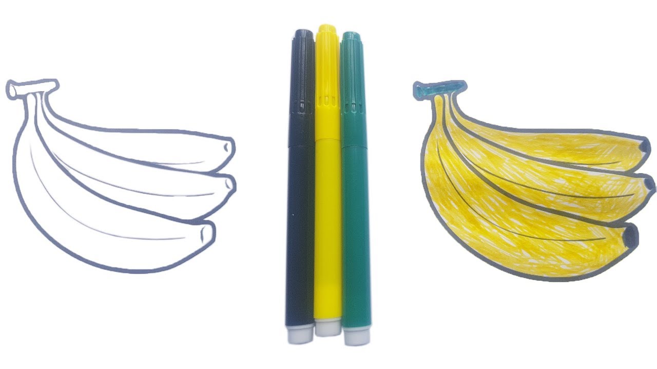 Color the banana - Teach your baby to practice - Bon Kids TV - YouTube