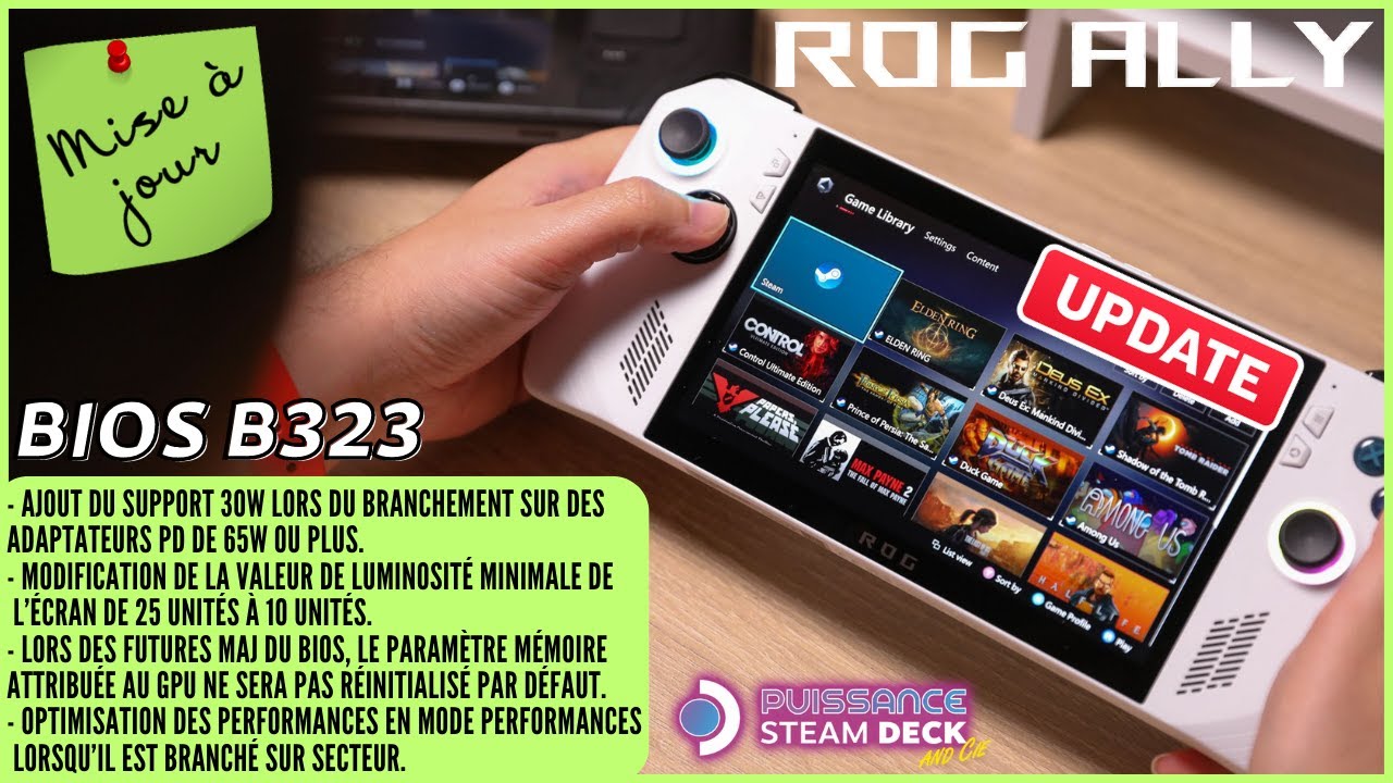 🇼🇸ROG ALLY: MAJ B323 du 21/07/2023, du Bios ET d'Armoury Crate - YouTube