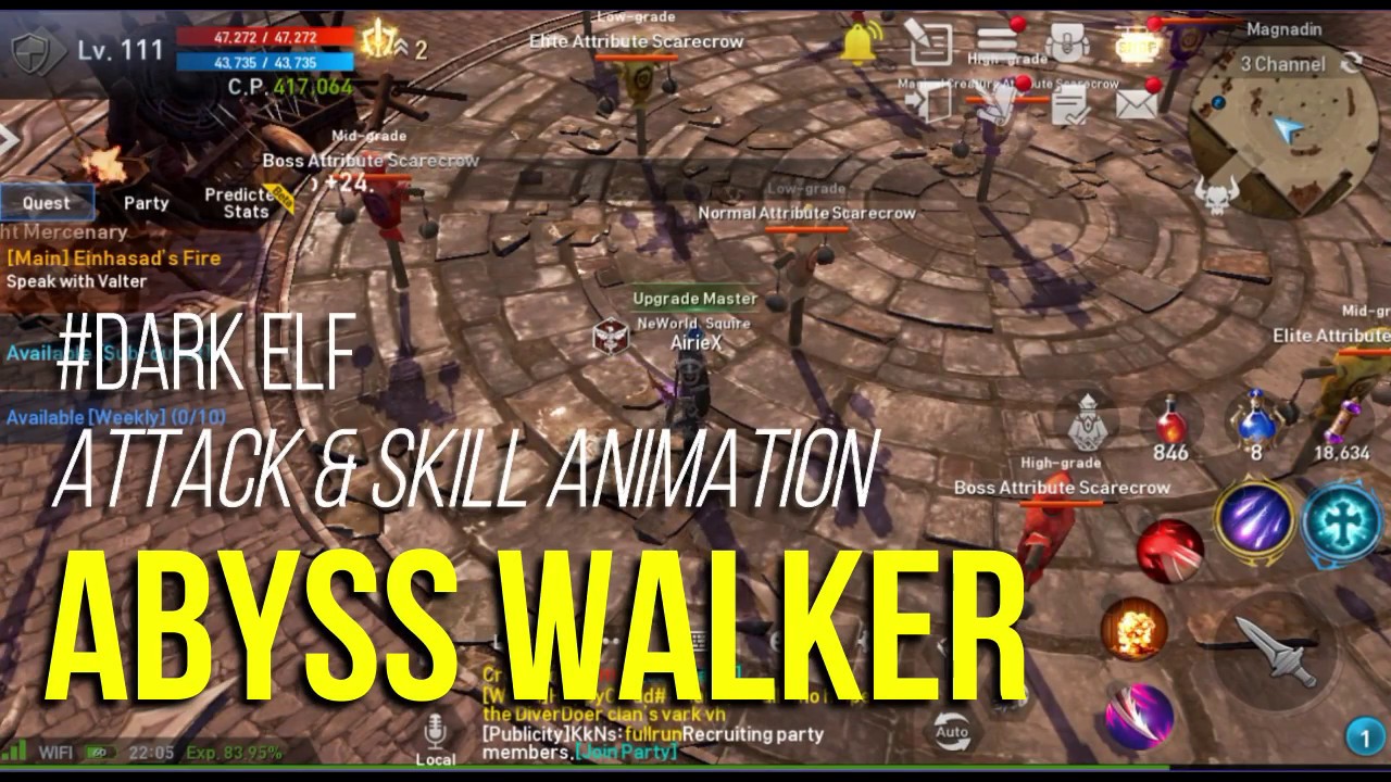 Lineage II : Abyss Walker Hits and Skills Animation - YouTube