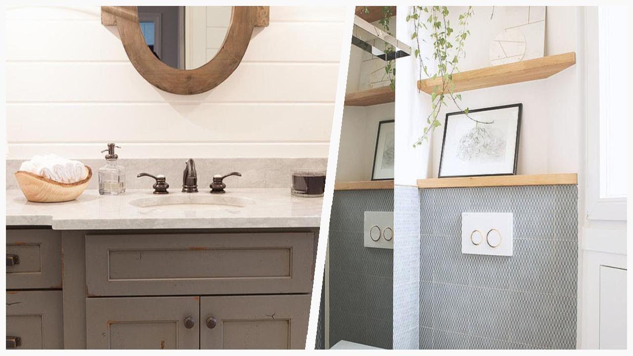 75 Gray Tile Powder Room With White Walls Design Ideas You'll Love ...