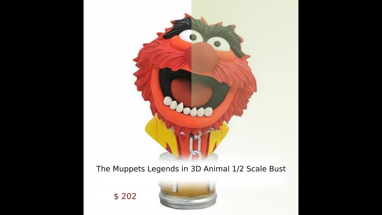 The Muppets Legends in 3D Animal 1/2 Scale Bust - YouTube