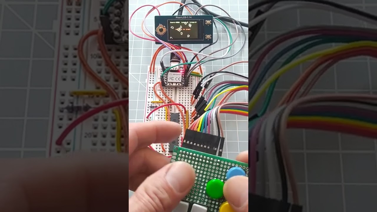RP2040 MicroPython games console using SPI LCD and I2C IO expander # ...