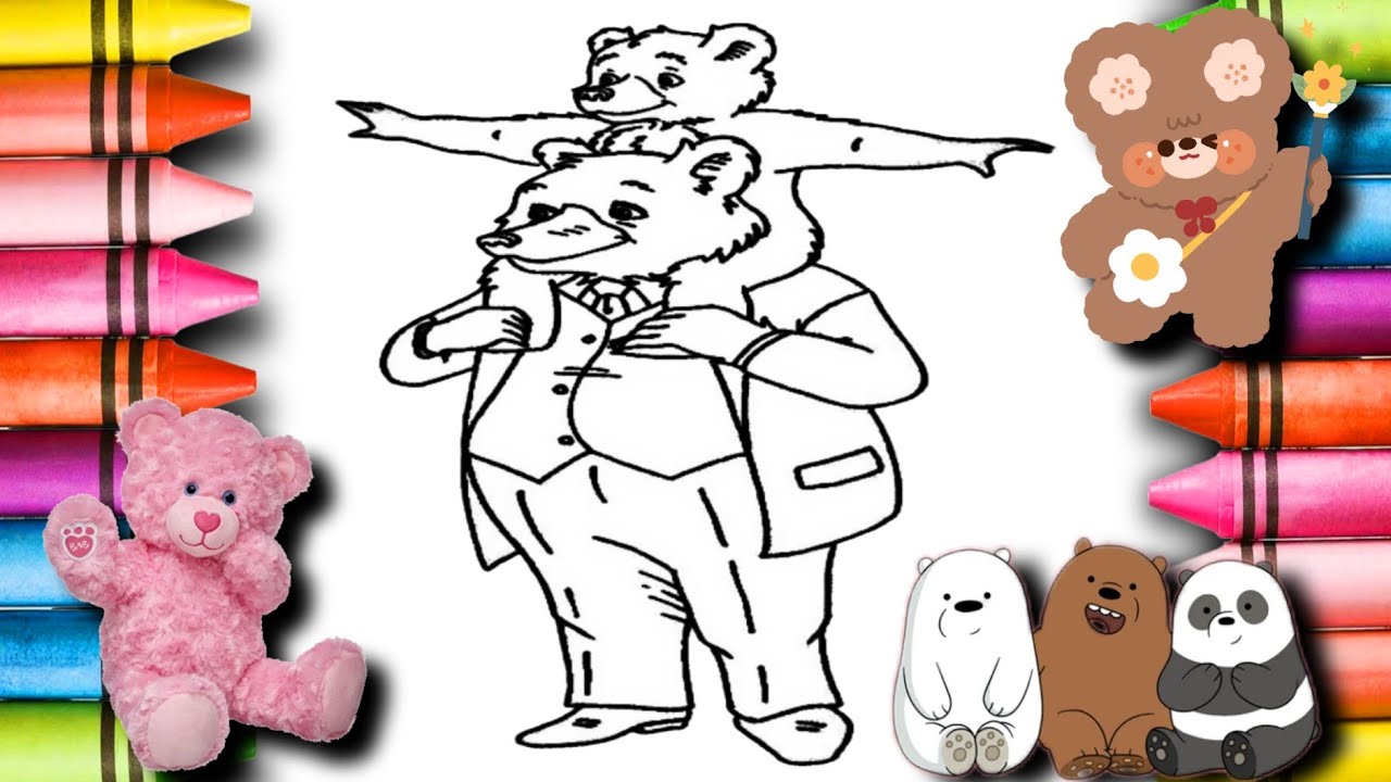 Little Bear drawing 🖌️🎨 | Little Bear cartoon | Colouring craft by ...