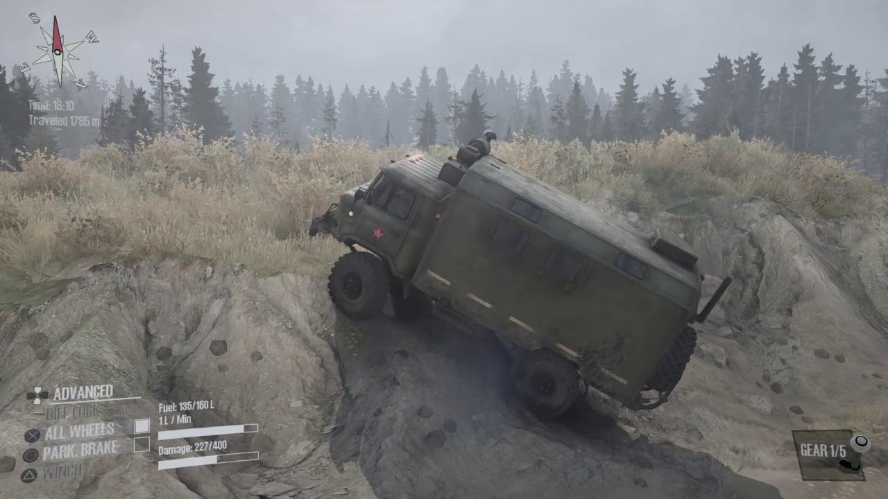 MudRunner: B-66 tricky little climb - YouTube