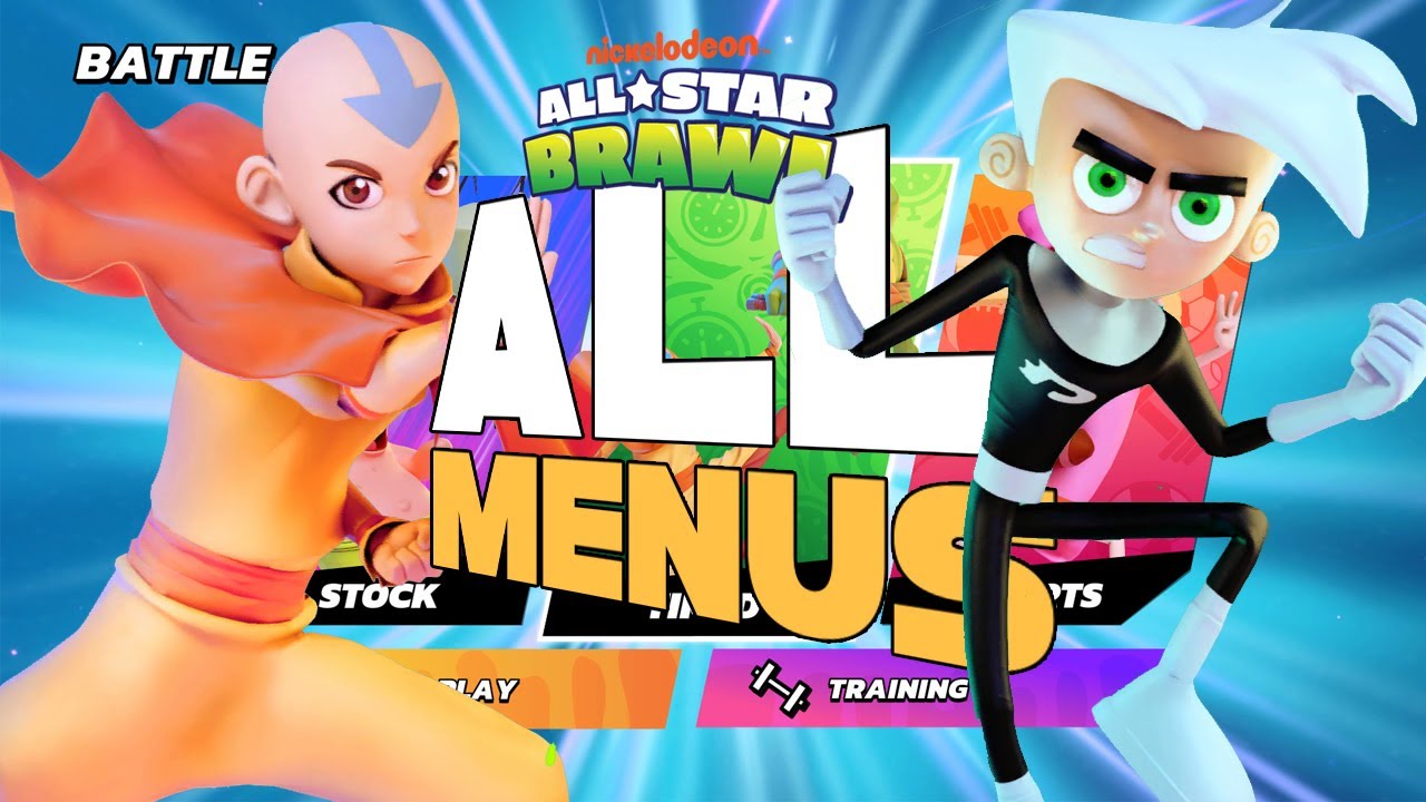 Nickelodeon All Star Brawl - All Characters, Menus, and Stages Showcase ...