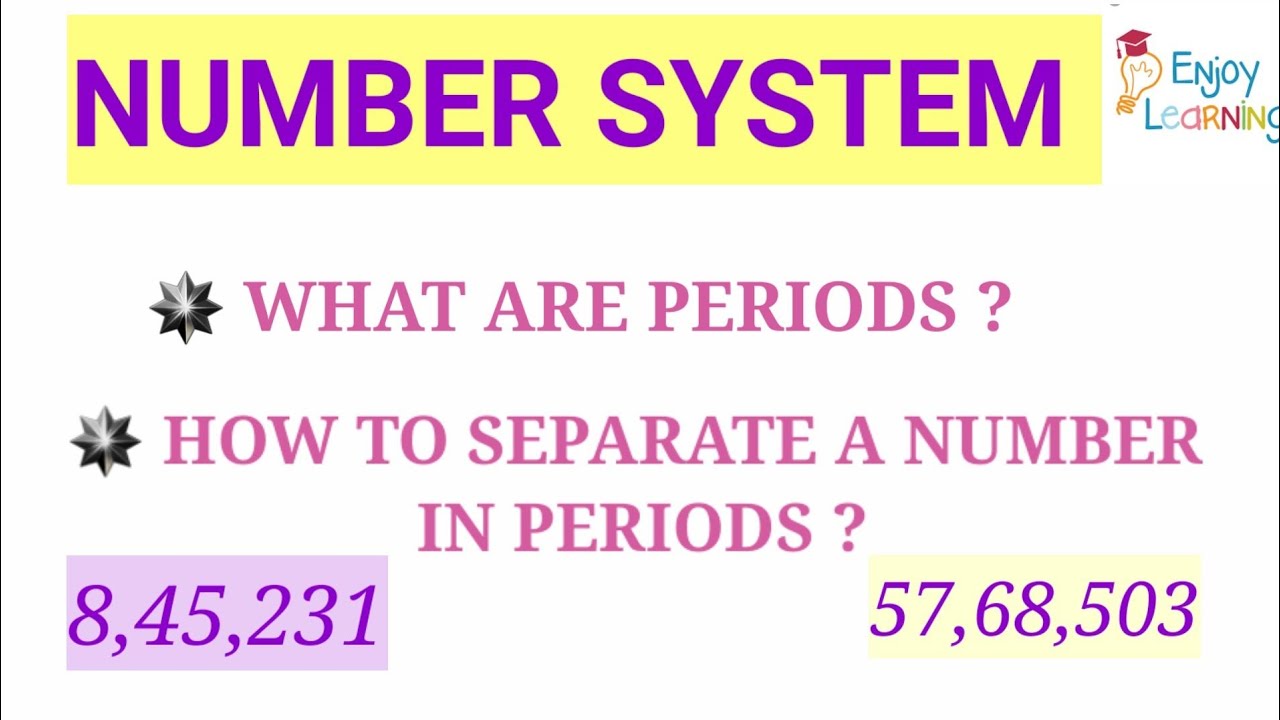 || How to SEPARATE a NUMBER in PERIODS || What are PERIODS ? || - YouTube