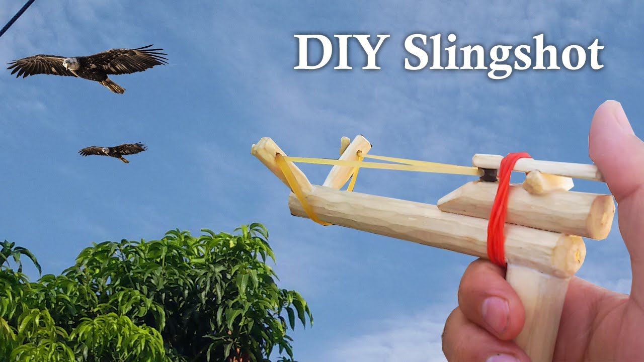 DIY Powerful and Accurate Homemade Slingshot - YouTube