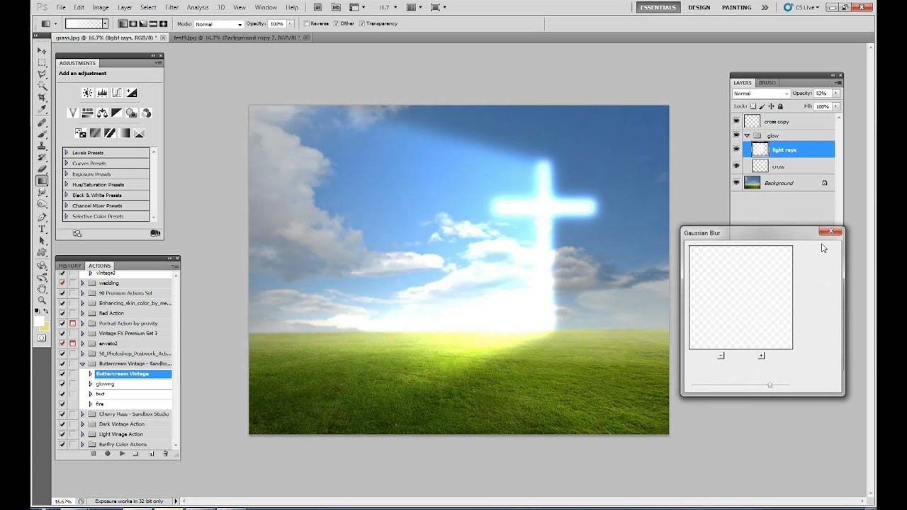 Christian Photoshop Tutorial - Glowing Cross - YouTube