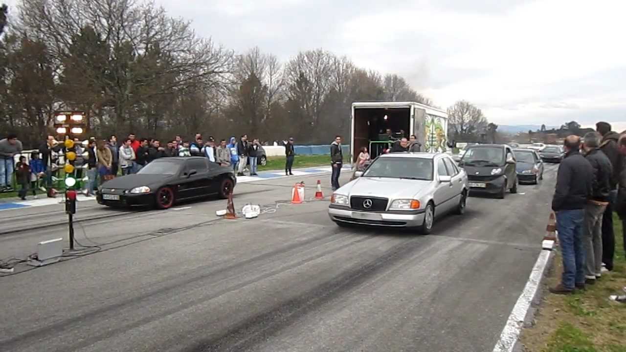 Mercedes NS Pneus Vs. Honda Del Sol Turbo (03/03/2013) - YouTube