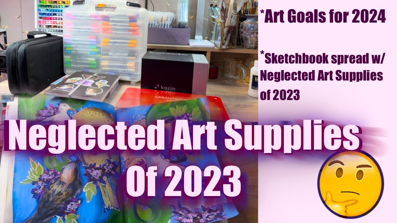 Neglected Art Supplies of 2023 & Goals for 2024 - YouTube