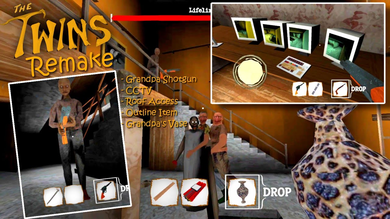 The Twins Remake - With Grandpa Shotgun, CCTV Room, Outline Item and Grandpa's Vase - Full ...
