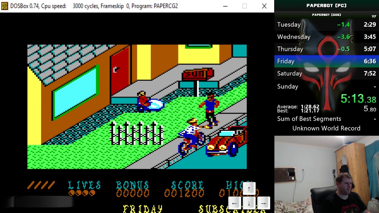 PaperBoy (MS-DOS) - Speedrun - 9:18 [WR] - YouTube
