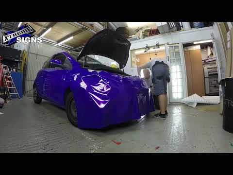 Xtreme Signs Wrap a Ford KA in 3M Plum Explosion