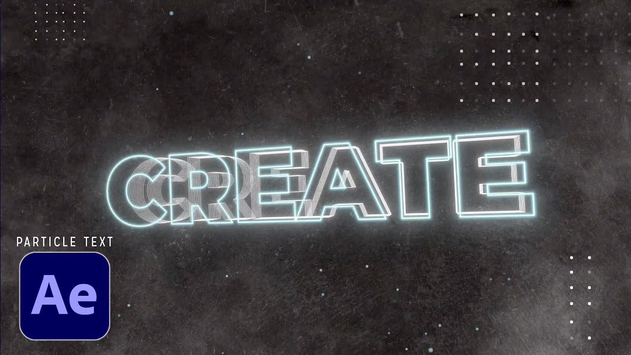 3d Particle Text Effect After Effects Tutorial Youtube