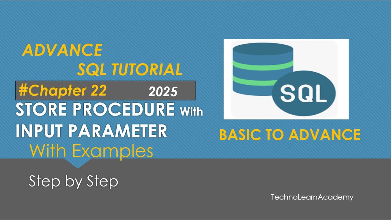 Ms Sql Store Procedure With Inputparameter Learn Sql Store Procedure With Inputparameter Youtube