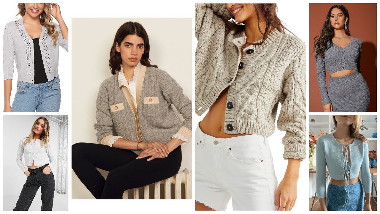 Latest Top 40 Silver Cropped Cardigans Ideas for Girls | Branded Silver ...