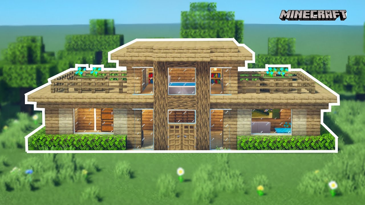 Como hacer una CASA de MADERA en MINECRAFT | + DECORACION| - FACIL ...