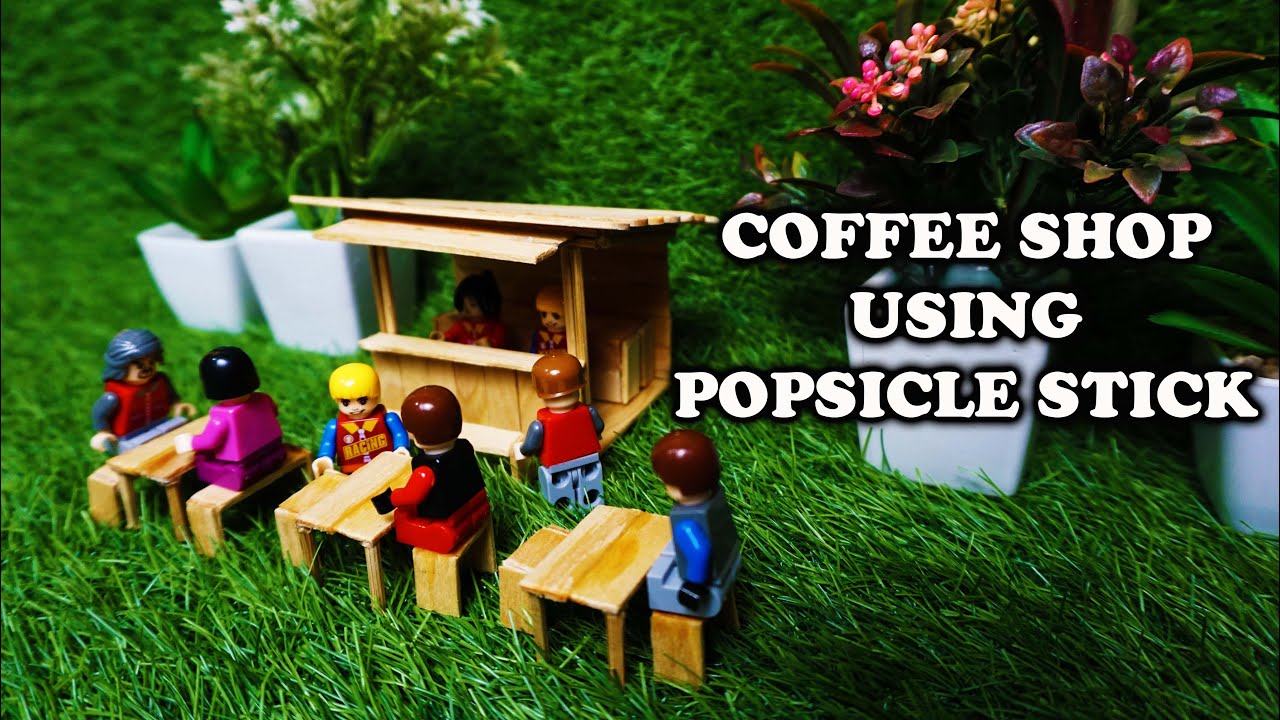 Warung Dari Stik Es Krim - Stall Using Popsicle Sticks - Ice Cream ...