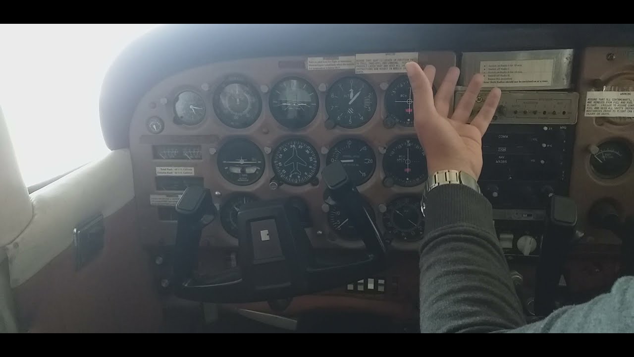 First Flight On Cessna 172 Aircraft Skyhawk | Part 4 | Instrument Panel ...