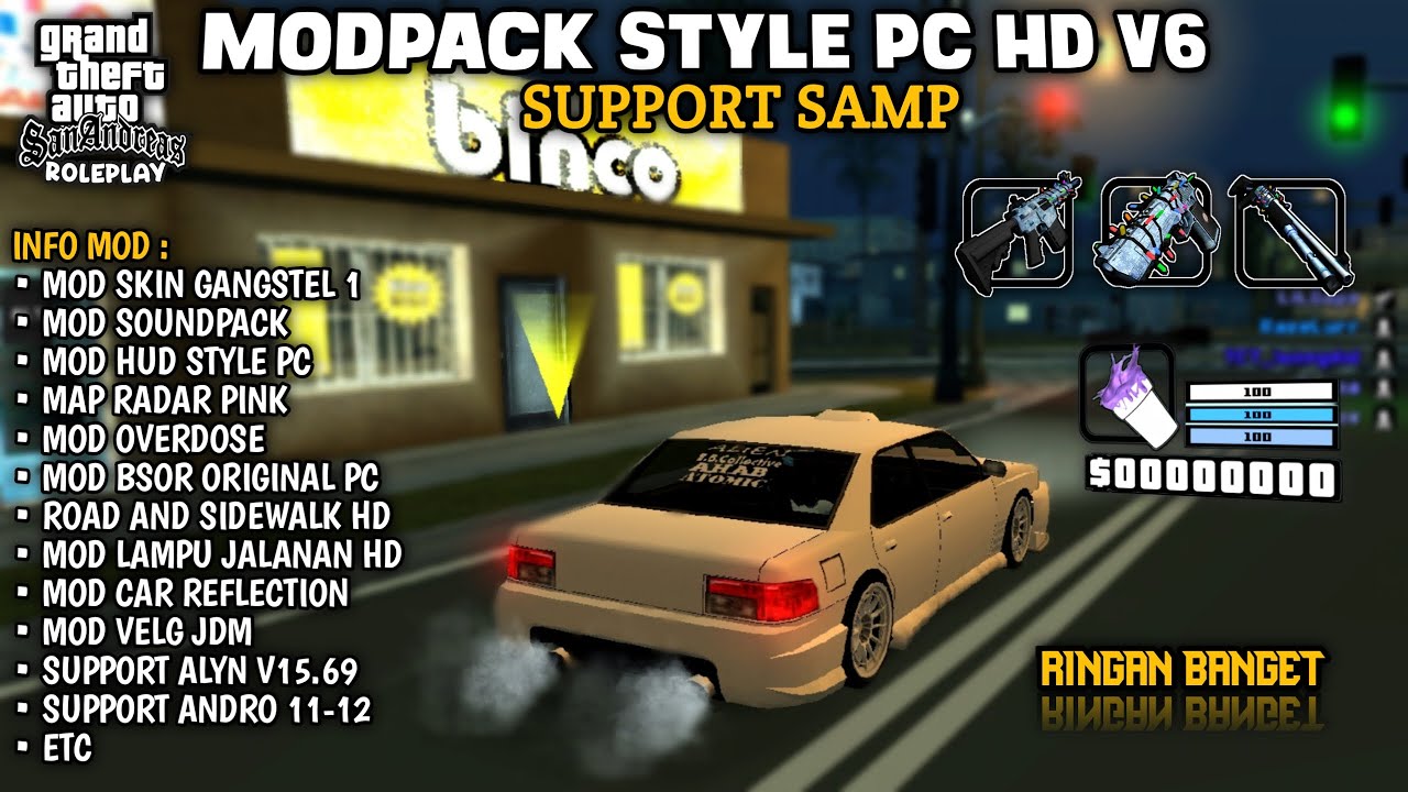 MODPACK STYLE PC HD V6 || SUPPORT GTA SAMP & SUPPORT ANDROID 12 - YouTube